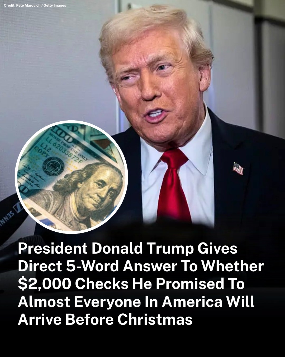 President Donald Trump Addresses $2,000 ‘Tariff Dividend’ Payments ...