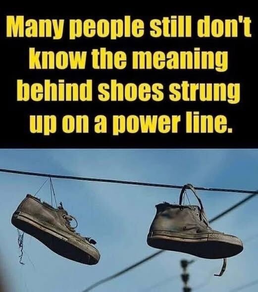 The meaning behind shoes strung up on a power line reveals hidden ...