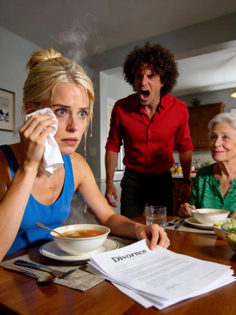 At a humiliating family dinner, a woman endures brutal abuse when her ...