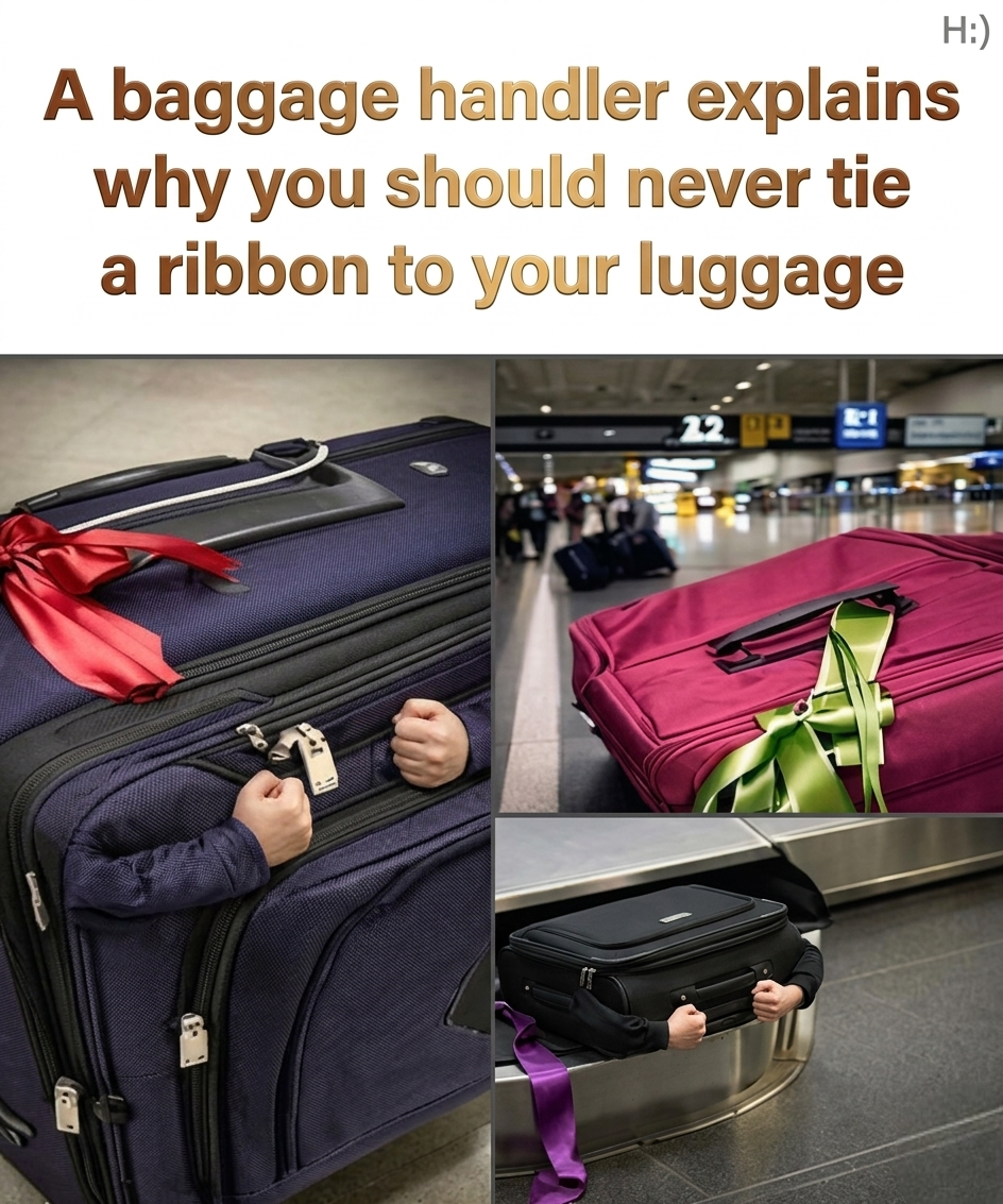A Baggage Handler’s Viral Warning Reveals How Luggage Ribbons Can Cause ...