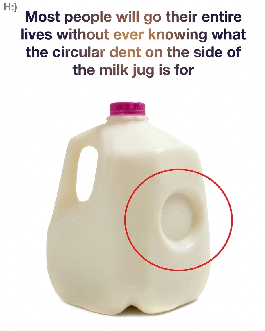 The Hidden Purpose Behind That Little Dent on Your Milk Jug—and Why It ...